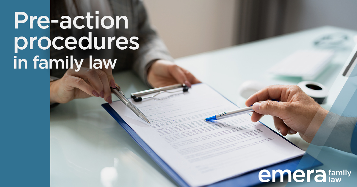 Pre-Action Procedures in Family Law Matters